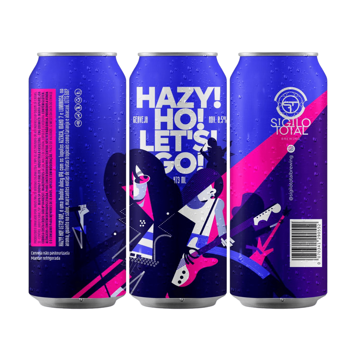 Sigilo Total HAzy HO, Lets GO! – 473mL [Double NE IPA] – Gunshomebeer – (34) 99197-9014